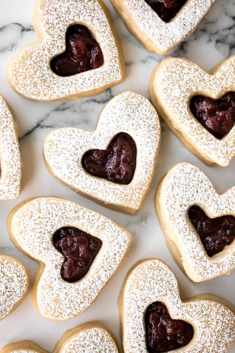 Raspberry and White Chocolate Shortbread Cookies - Ahead of Thyme