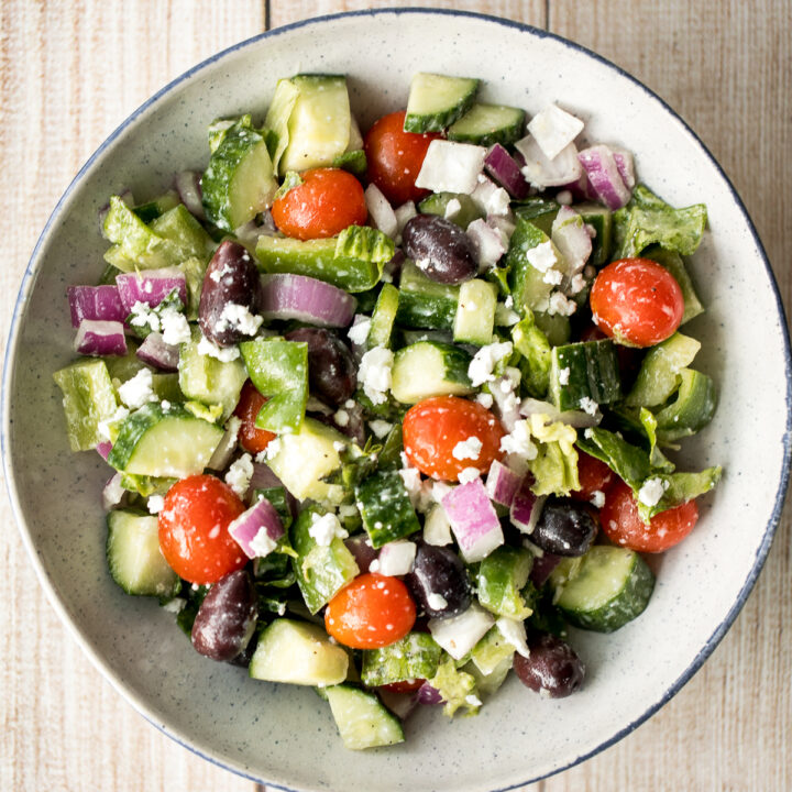 The Perfect Greek Salad - Ahead of Thyme