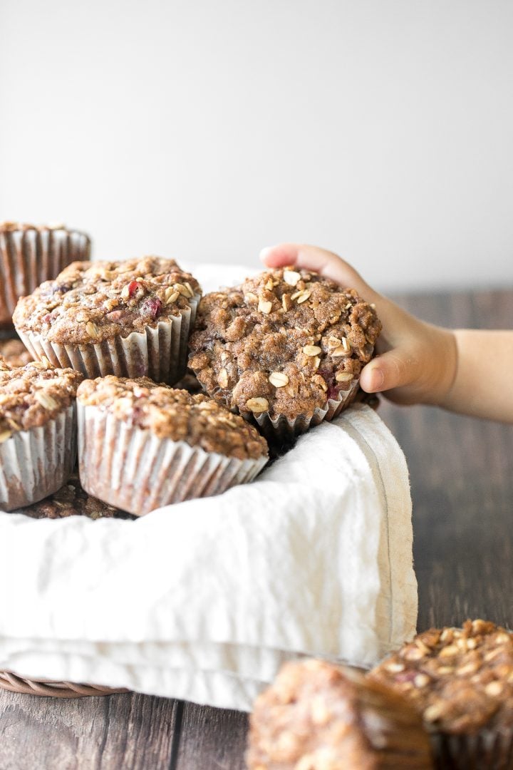Leftover Cranberry Sauce Muffins with Oat Streusel Topping - Ahead of Thyme