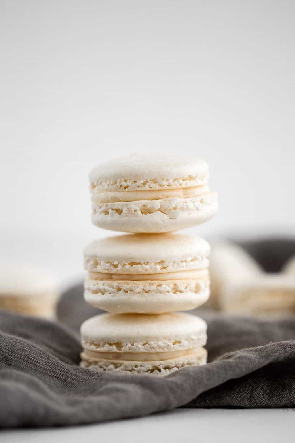 French Macarons with Vanilla Buttercream Filling - Ahead of Thyme