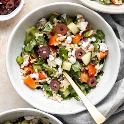 Mediterranean Brown Rice Salad - Ahead of Thyme