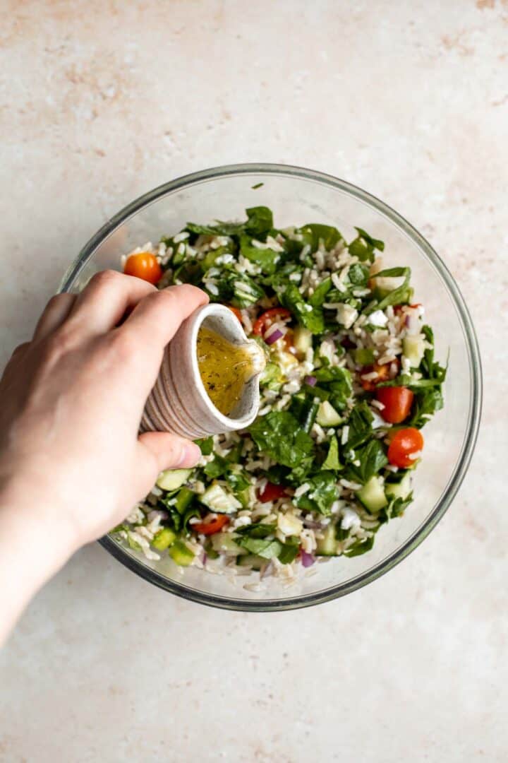 Mediterranean Brown Rice Salad - Ahead of Thyme