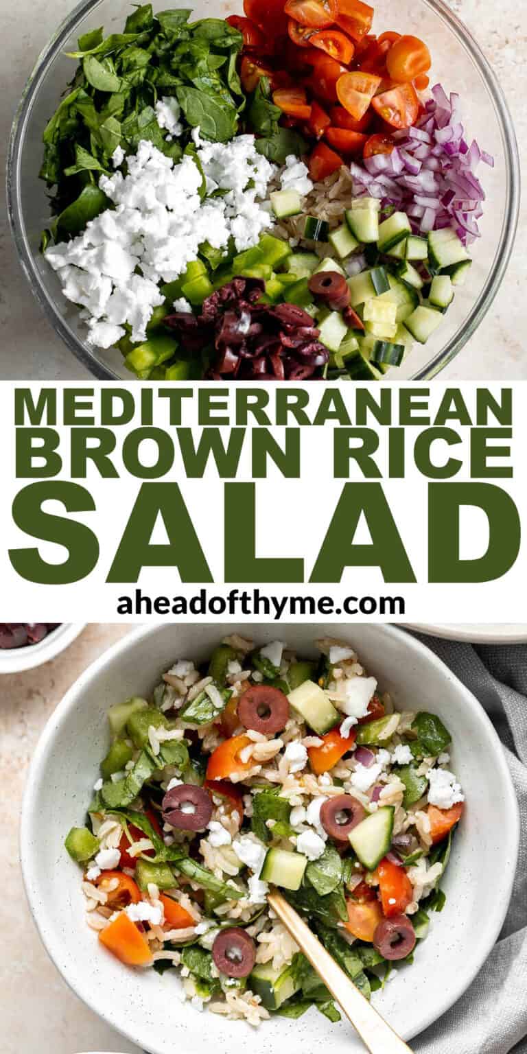 Mediterranean Brown Rice Salad - Ahead of Thyme