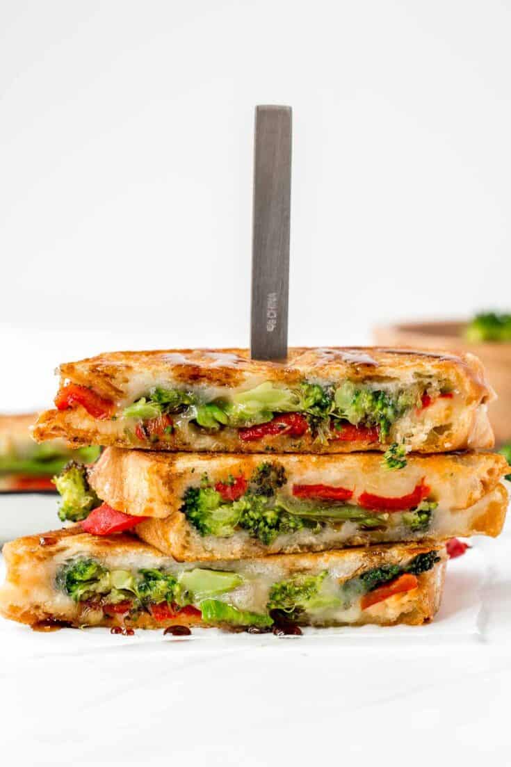 Roasted Broccoli Grilled Cheese Sandwich - Ahead of Thyme