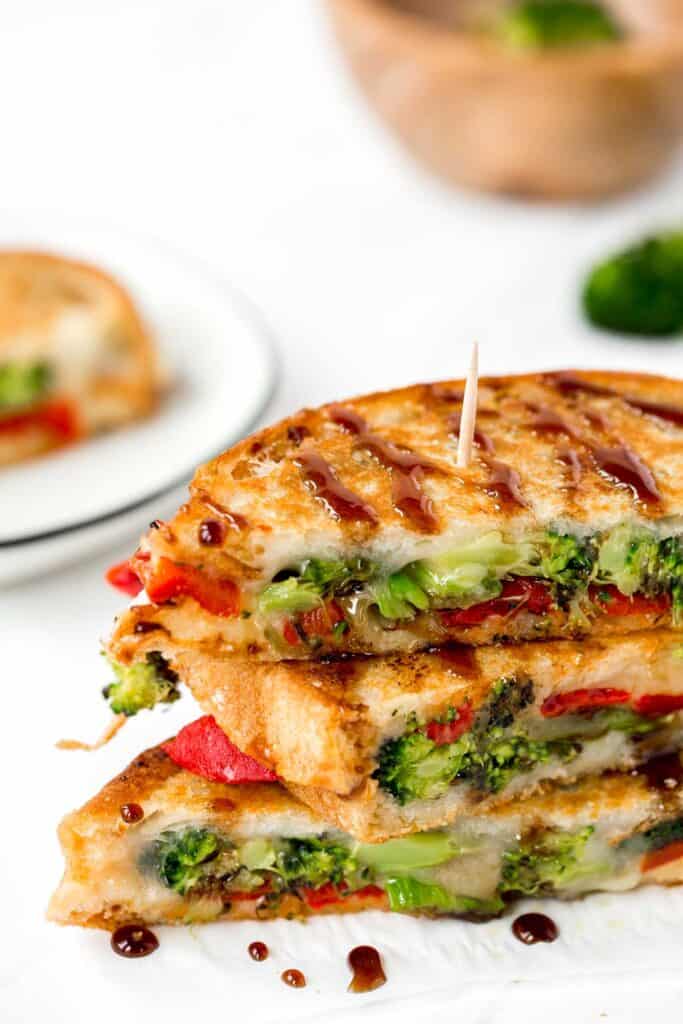 Roasted Broccoli Grilled Cheese Sandwich - Ahead of Thyme