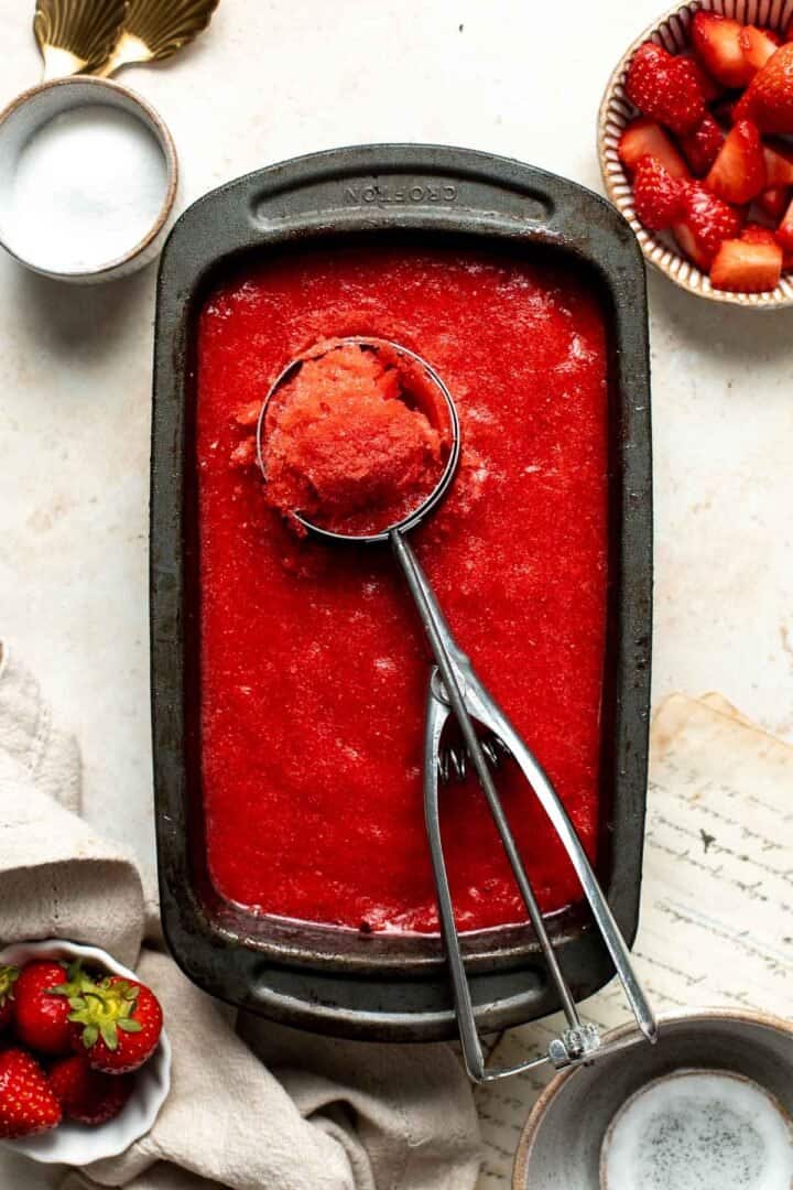 Strawberry Sorbet - Ahead of Thyme