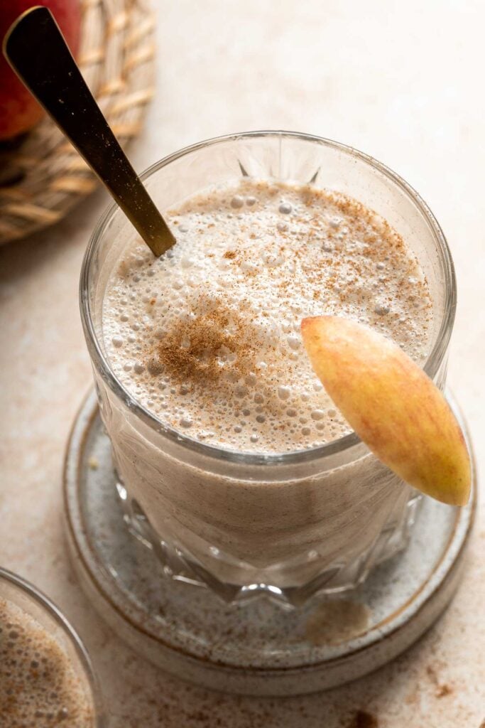 Healthy Apple Pie Fall Smoothie - Ahead of Thyme