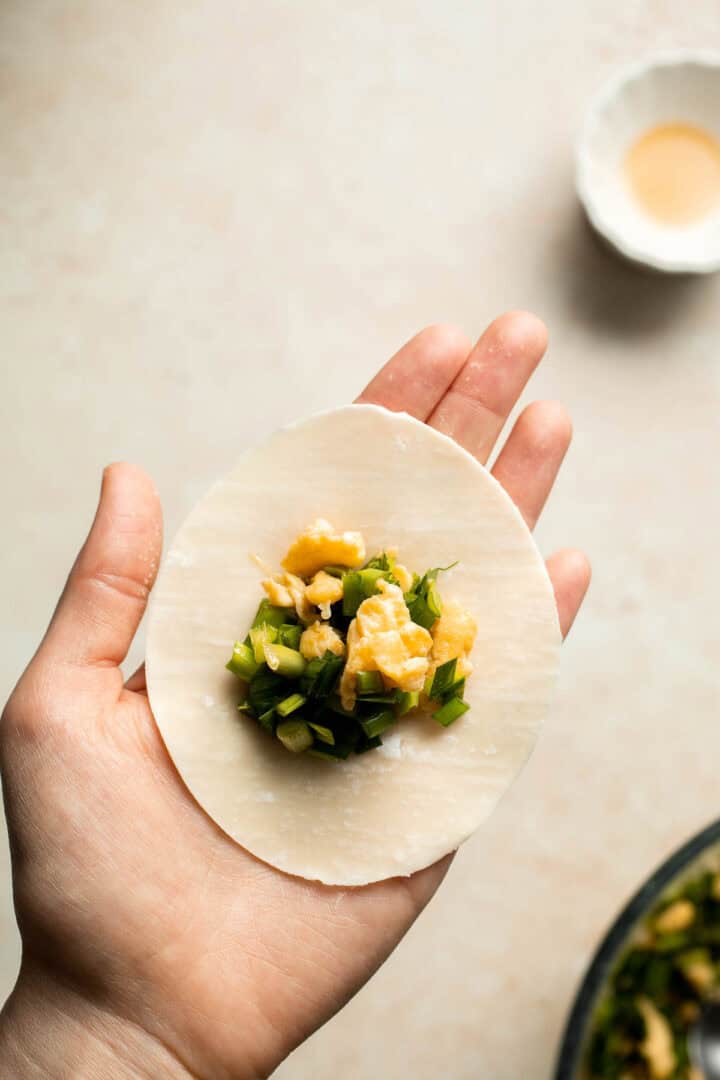 Egg and Chive Vegetarian Dumplings - Ahead of Thyme