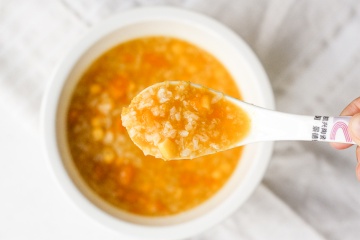 Pumpkin Congee Rice Porridge with Corn - Ahead of Thyme