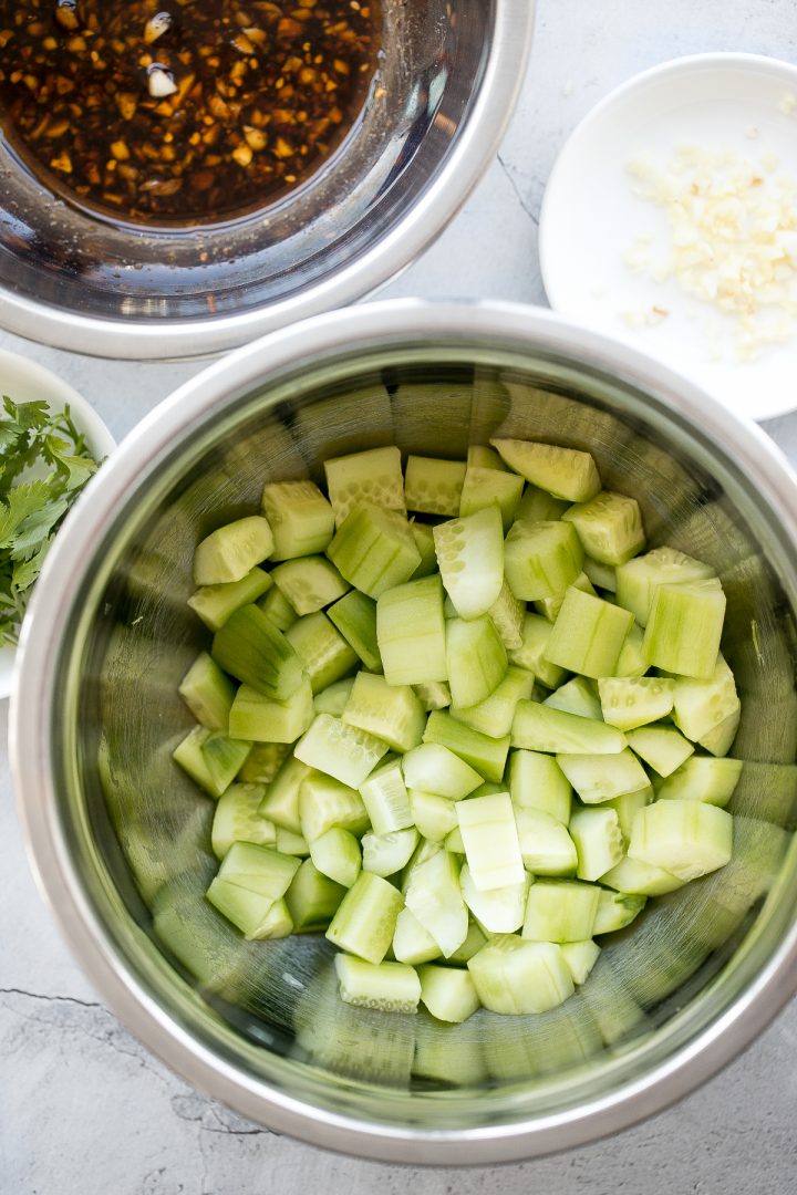 Chinese Garlic Cucumber Salad - Ahead of Thyme