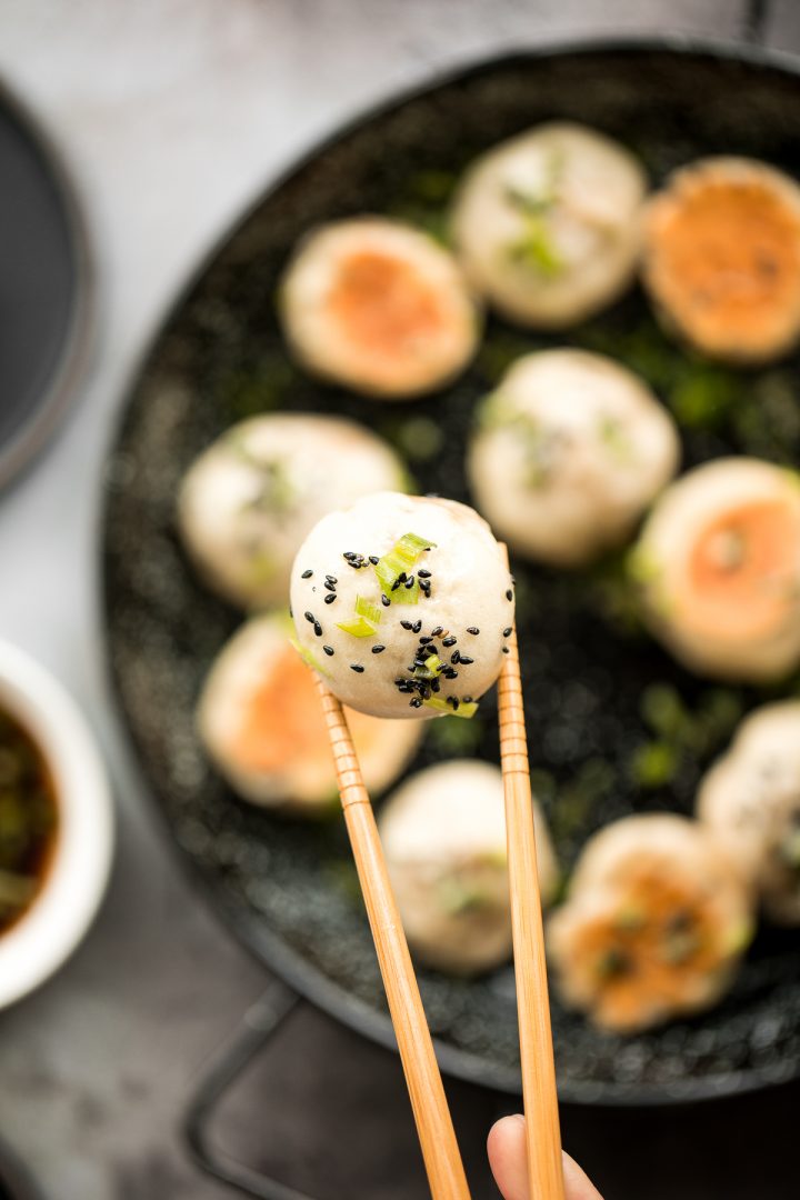 Crispy Bottom Shanghai Pan-Fried Pork Buns - Ahead of Thyme