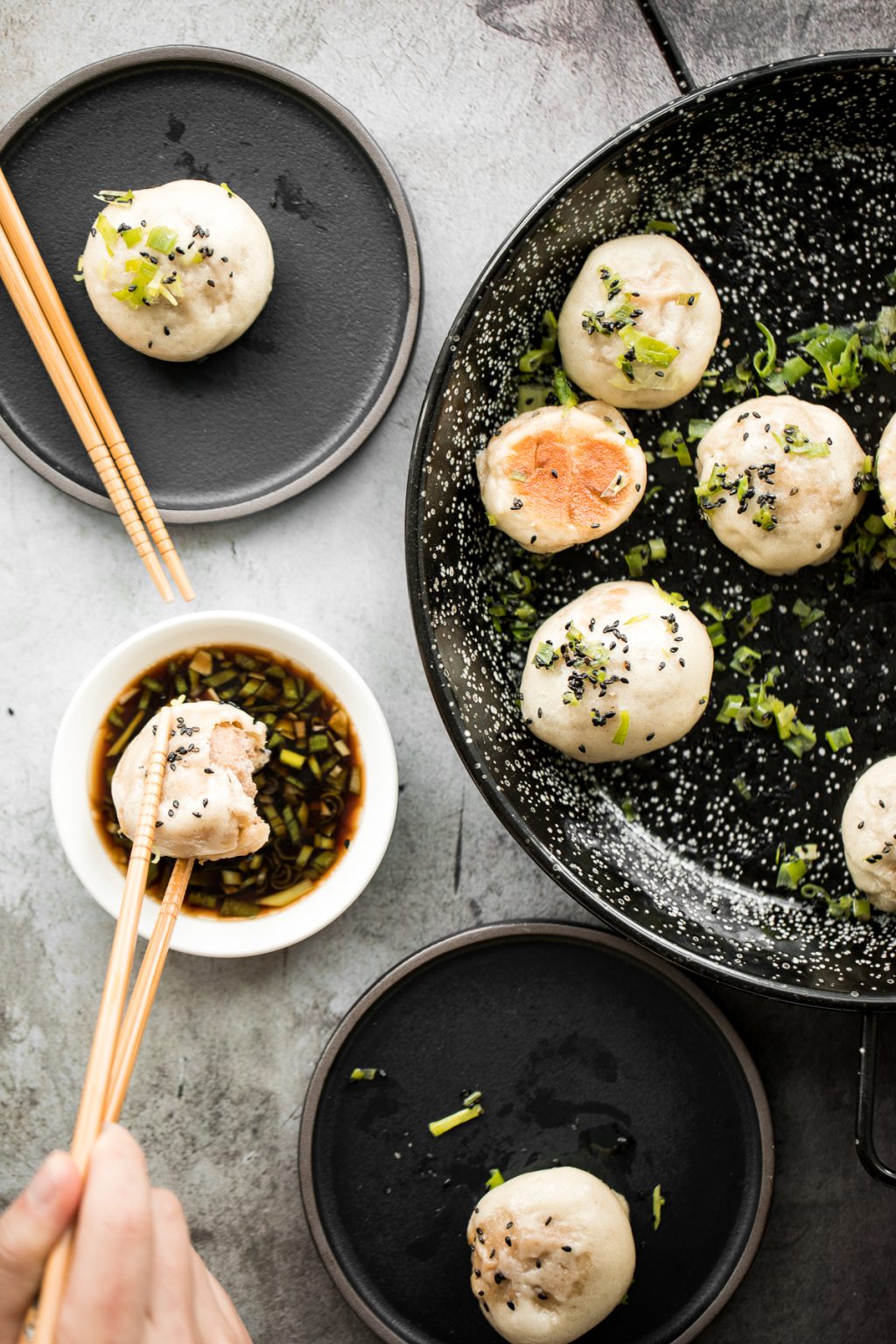 Crispy Bottom Shanghai Pan-Fried Pork Buns - Ahead of Thyme
