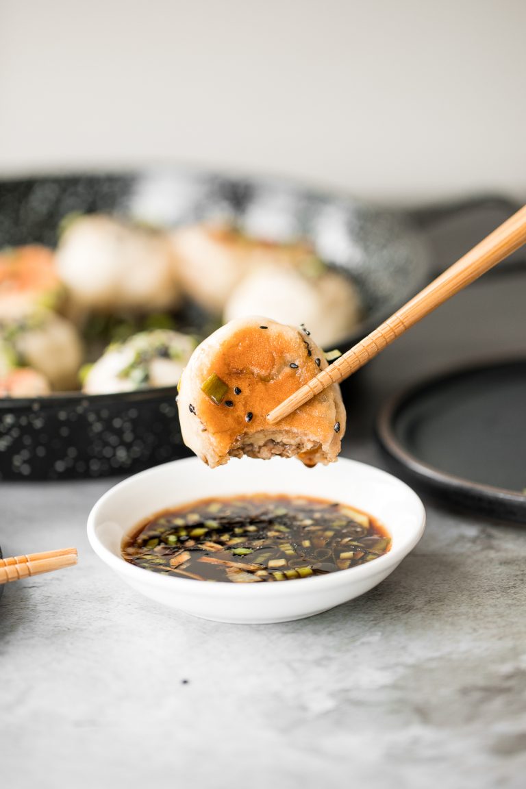 Crispy Bottom Shanghai Pan-Fried Pork Buns - Ahead of Thyme