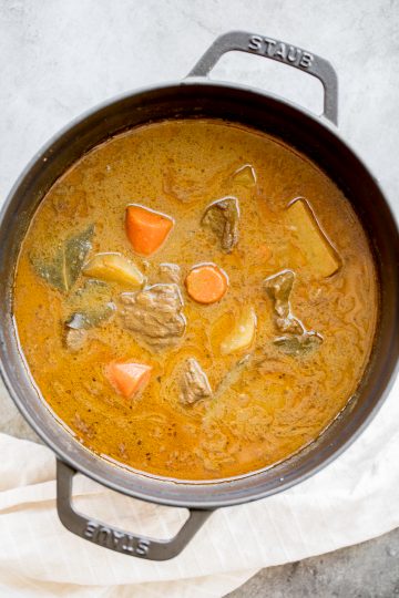 One Pot Coconut Curry Beef Stew - Ahead of Thyme