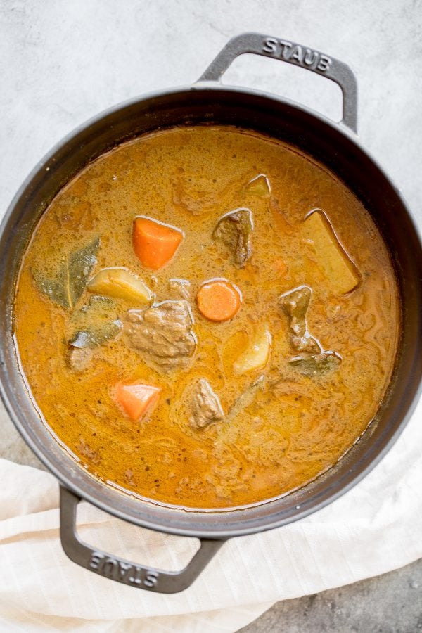 One Pot Coconut Curry Beef Stew - Ahead of Thyme