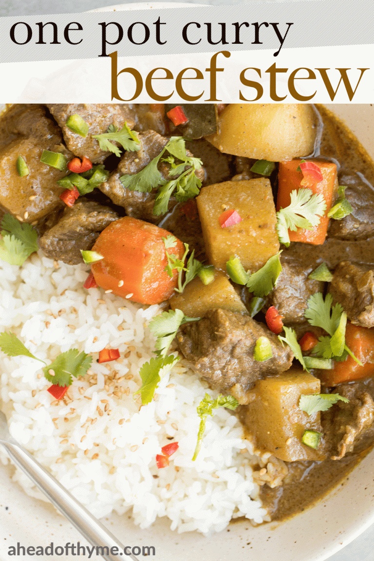 One Pot Coconut Curry Beef Stew - Ahead of Thyme