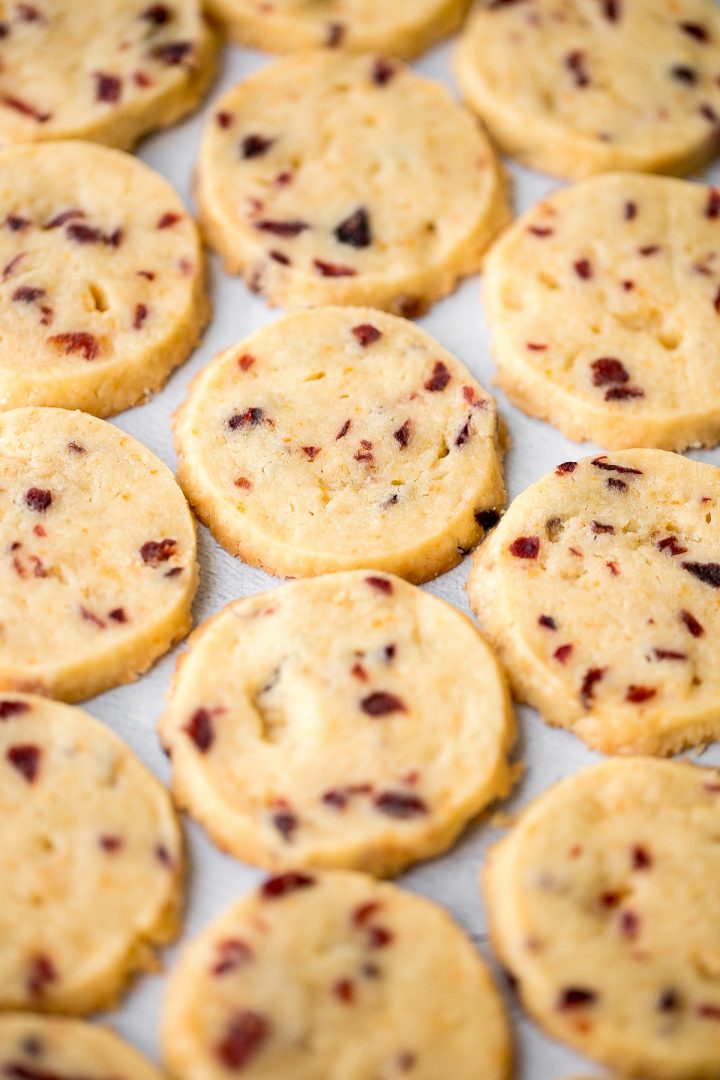 Cranberry Orange Shortbread Cookies - Ahead of Thyme