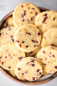 Cranberry Orange Shortbread Cookies - Ahead of Thyme
