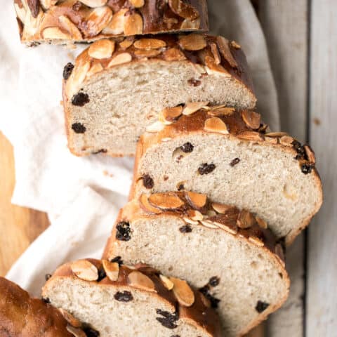 Cinnamon Raisin Challah Bread with Almonds - Ahead of Thyme