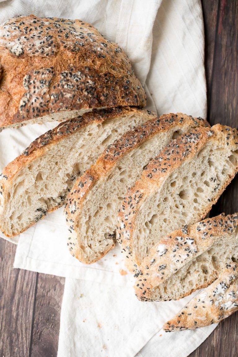 No Knead Sesame Bread - Ahead of Thyme