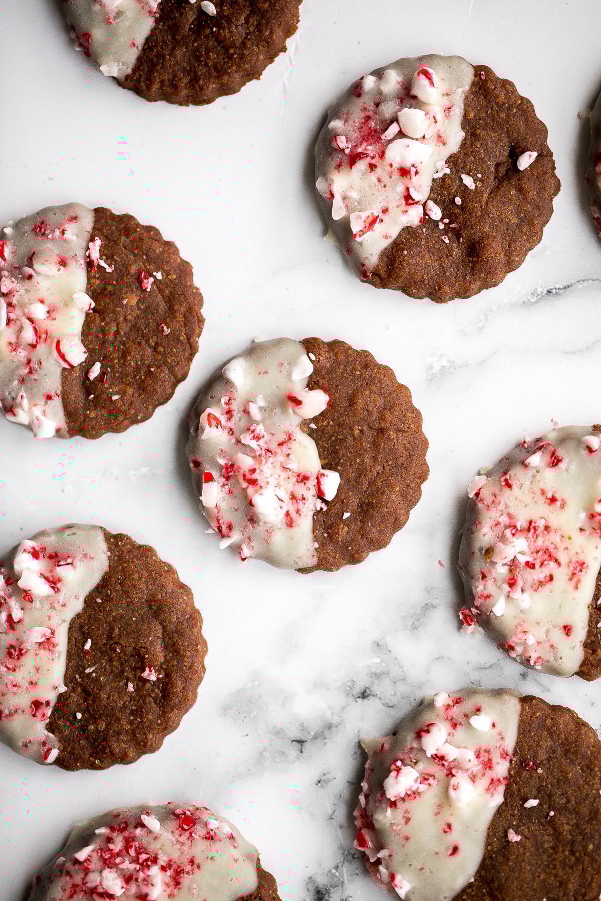 White Chocolate Peppermint Gingerbread Cookies - Ahead of Thyme