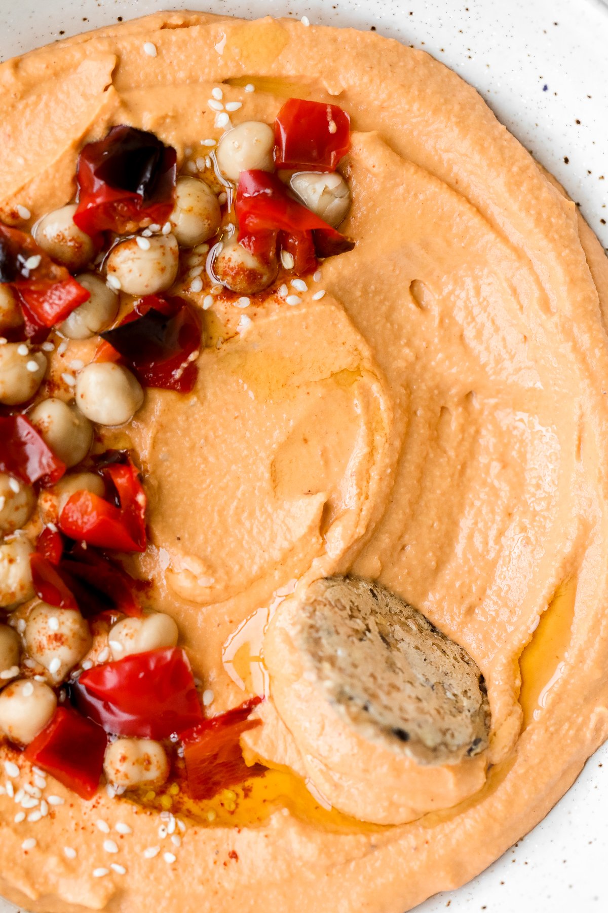 Roasted Red Pepper Hummus - Ahead of Thyme