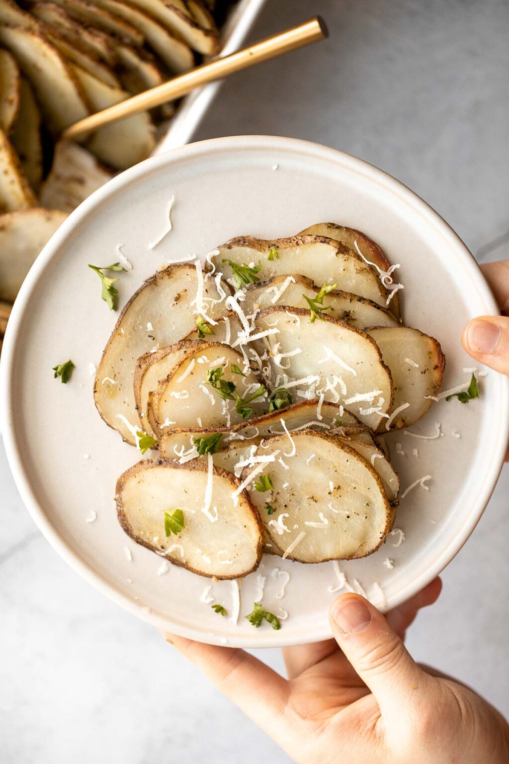 Crispy Leaf Potatoes - Ahead of Thyme