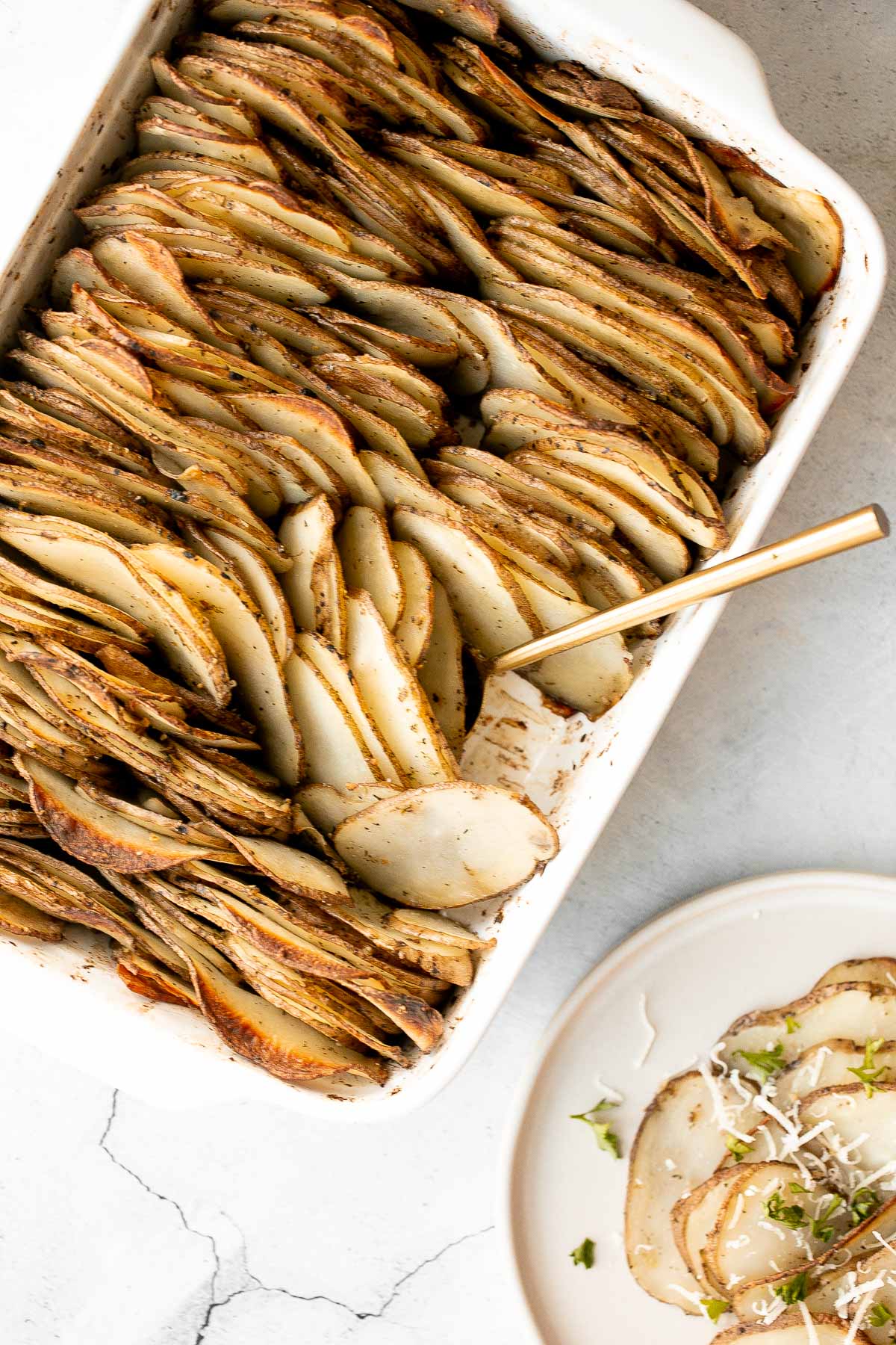 Crispy Leaf Potatoes - Ahead of Thyme