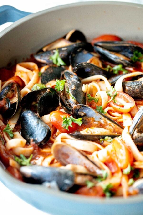 Mussels Pasta in Tomato Sauce - Ahead of Thyme
