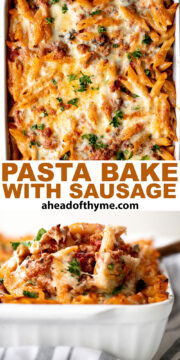 Pasta Bake with Sausage (Baked Ziti) - Ahead of Thyme