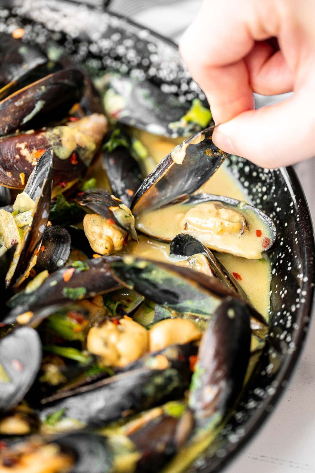 Yellow Curry Mussels - Ahead of Thyme