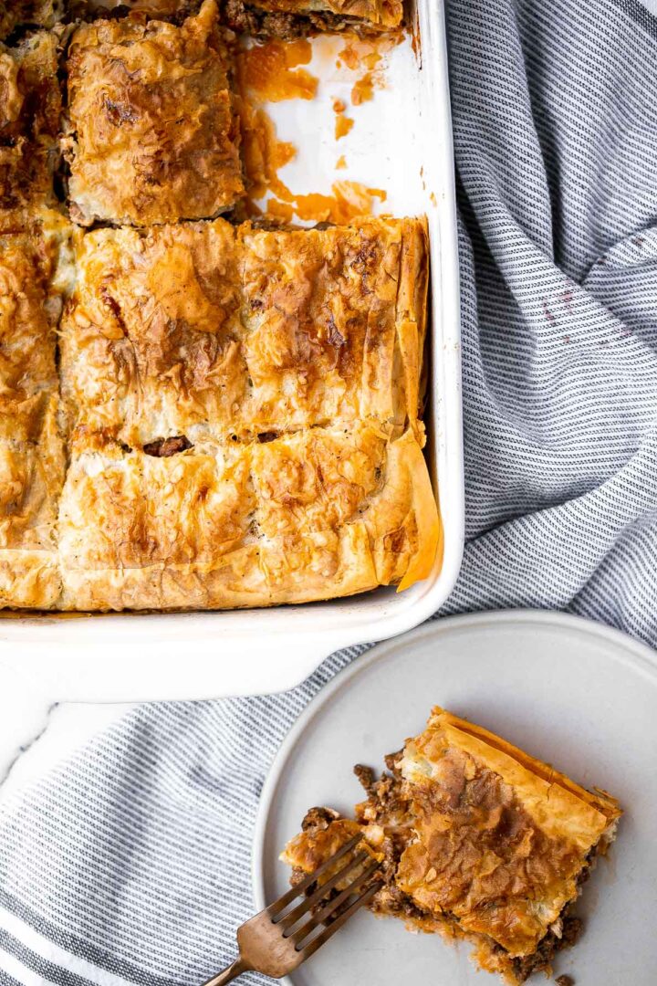 Phyllo Meat Pie (Egyptian Goulash) - Ahead of Thyme