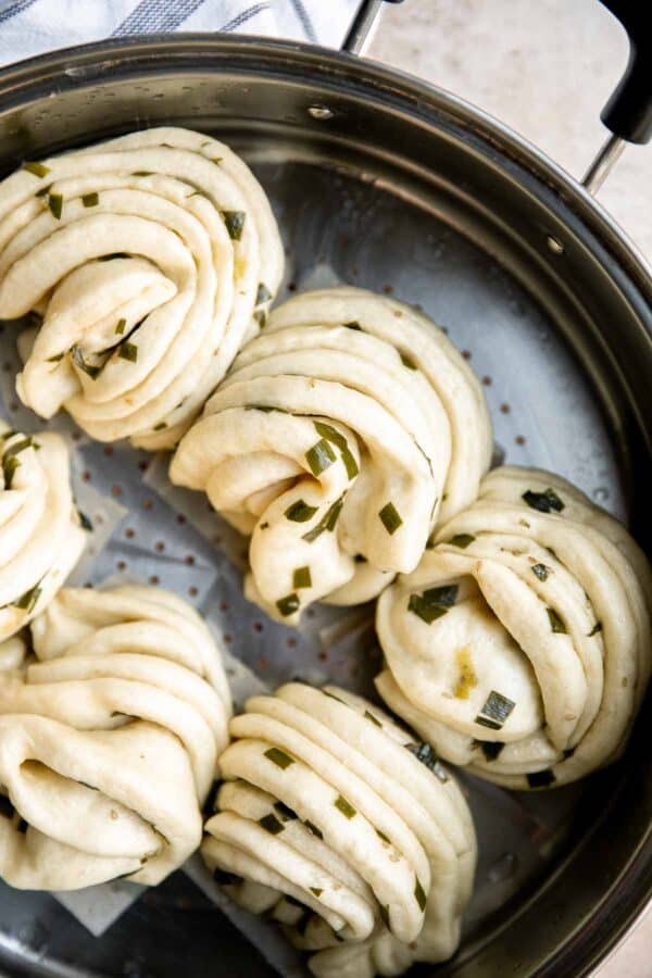 Steamed Scallion Buns - Ahead of Thyme