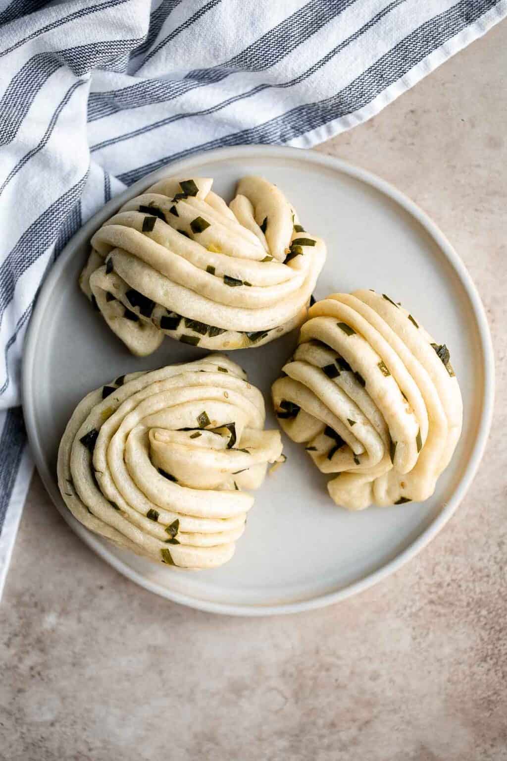 Steamed Scallion Buns - Ahead of Thyme