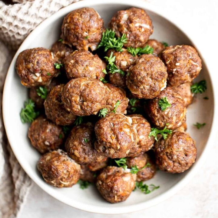 Easy Baked Meatballs - Ahead of Thyme
