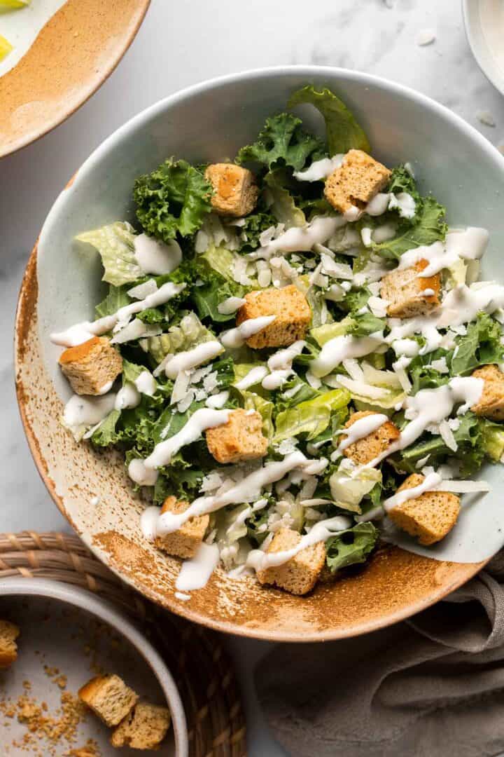 Kale Caesar Salad - Ahead of Thyme