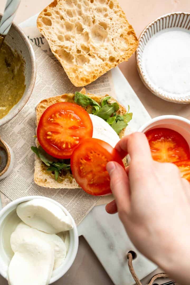 Caprese Sandwich - Ahead of Thyme