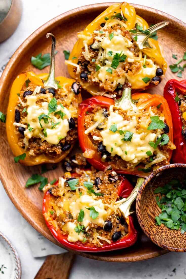 Vegetarian Stuffed Peppers - Ahead of Thyme