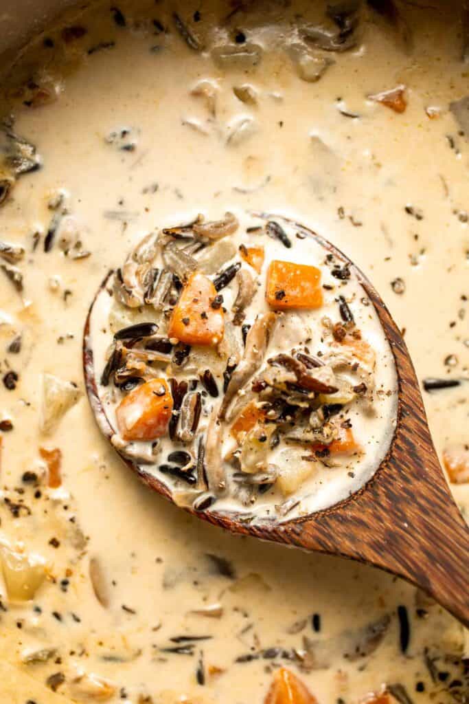 Creamy Wild Rice Soup - Ahead of Thyme