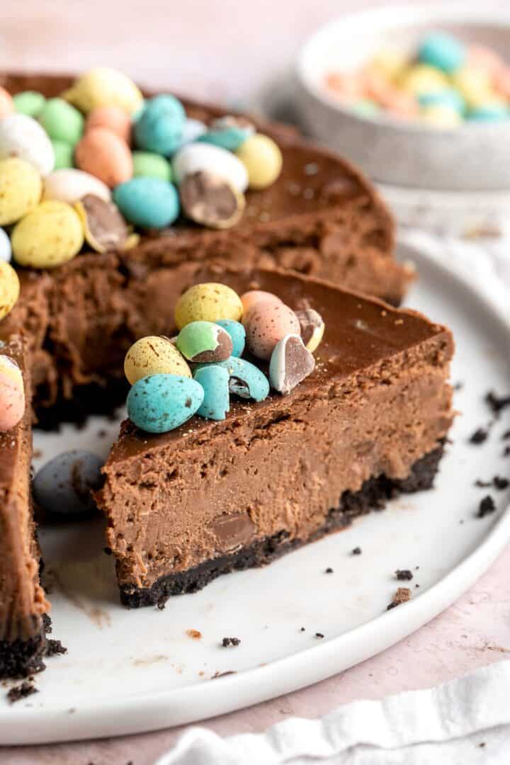 Mini Egg Easter Cheesecake - Ahead of Thyme