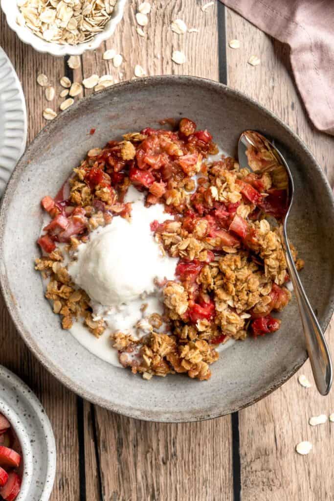 Rhubarb Crisp - Ahead of Thyme