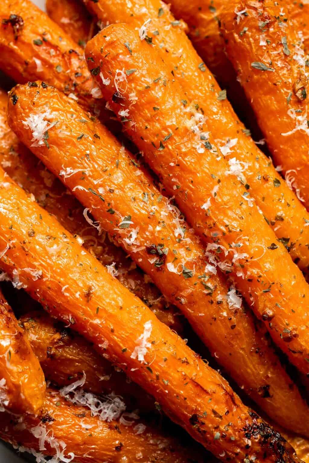 Garlic Parmesan Roasted Carrots - Ahead of Thyme