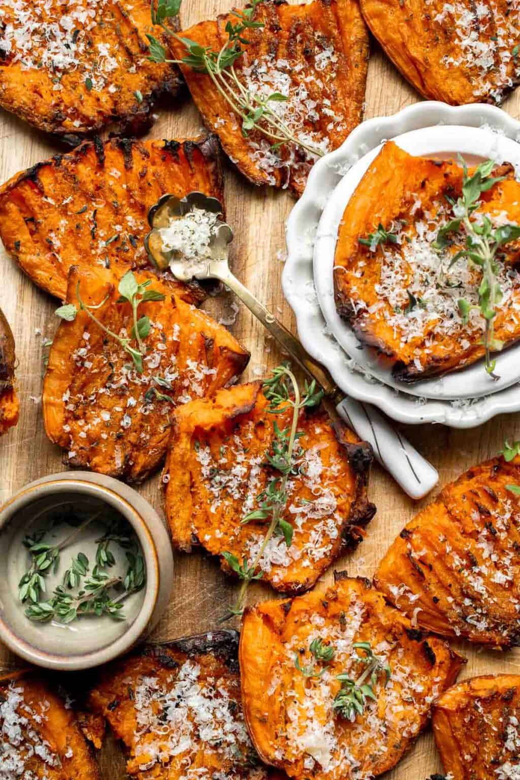 Smashed Sweet Potatoes - Ahead of Thyme