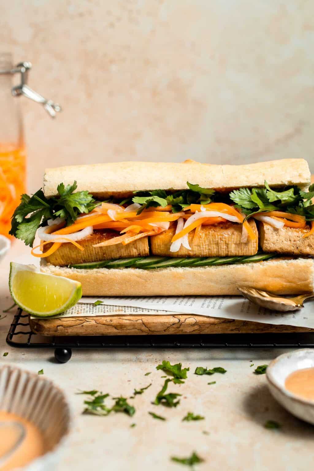 Vegetarian Banh Mi Sandwich Ahead Of Thyme