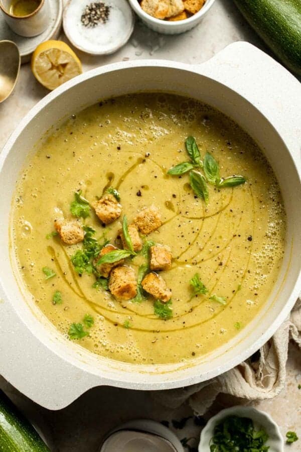 Creamy Zucchini Soup (without Cream) - Ahead of Thyme