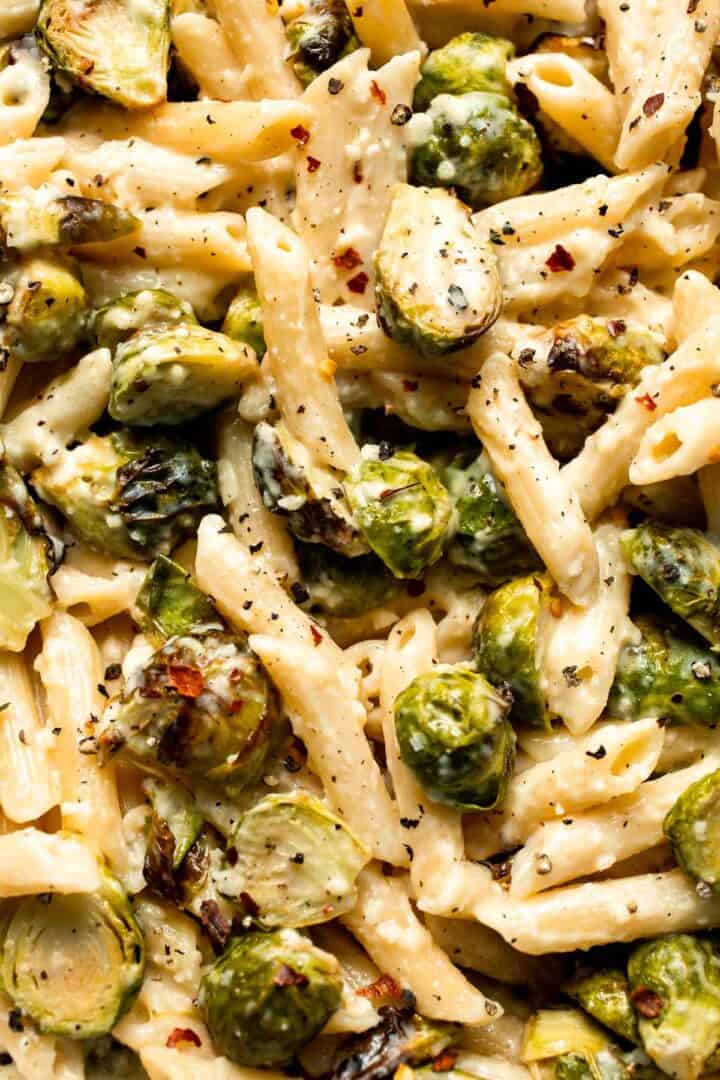 Roasted Brussels Sprouts Pasta - Ahead of Thyme
